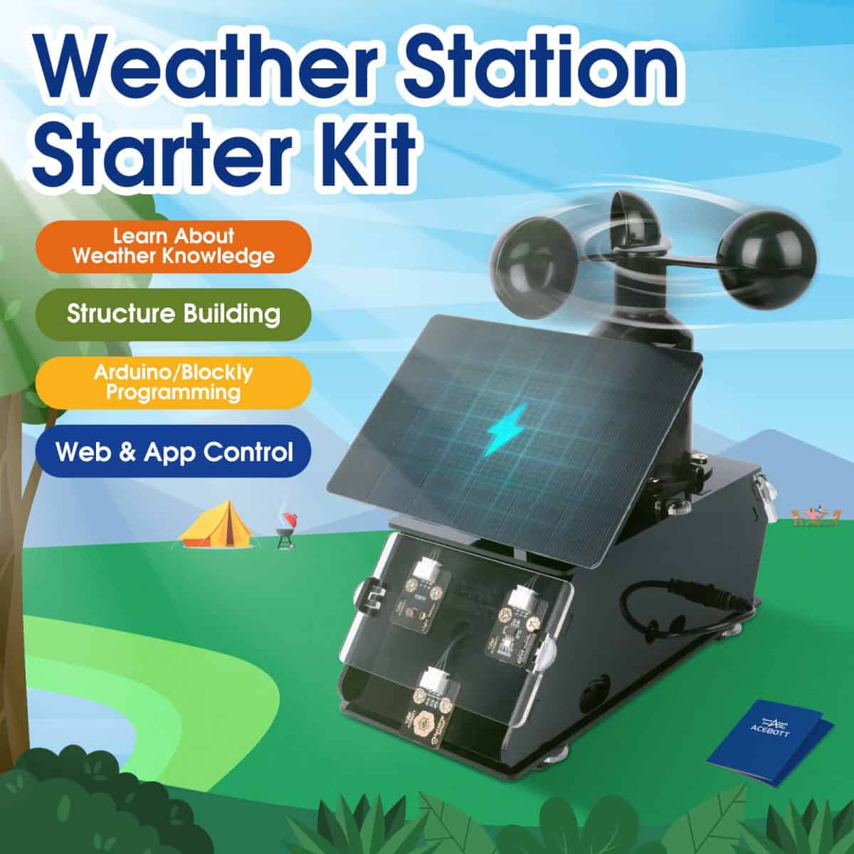 STEM Weather Station Kit with ESP32 for Arduino & Python - ACEBOTT
