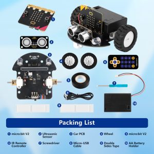 QD024 Micro:bit Robot Car STEM Kit | Micro:bit car kit - ACEBOTT